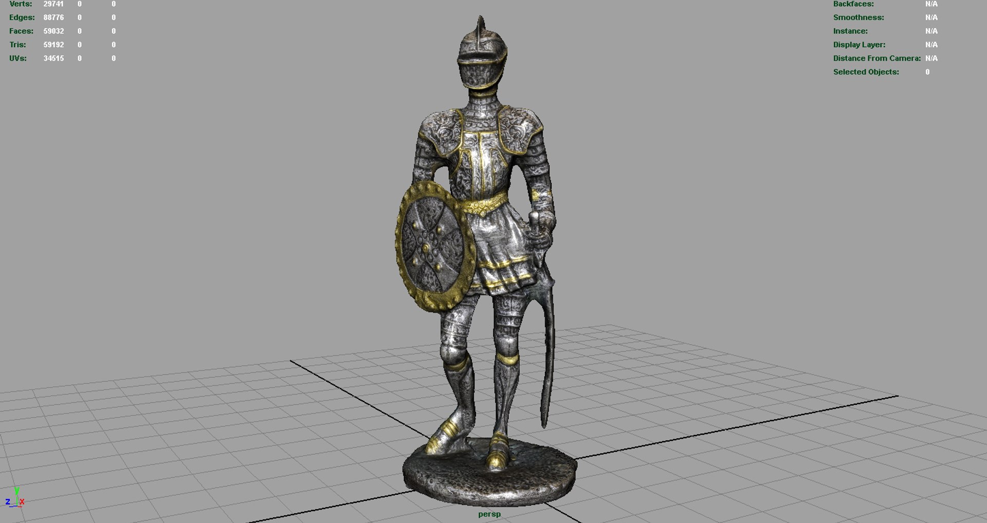 max medieval knight statue 2