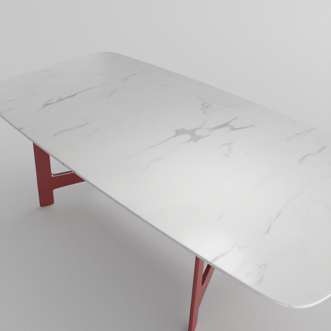 Table Red 3D Model - TurboSquid 1513623