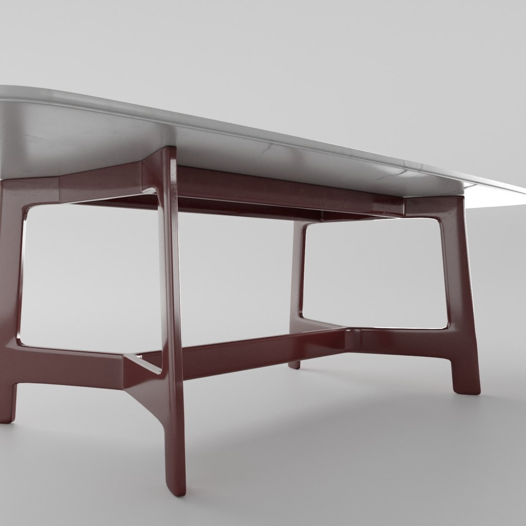 Table Red 3D Model - TurboSquid 1513623