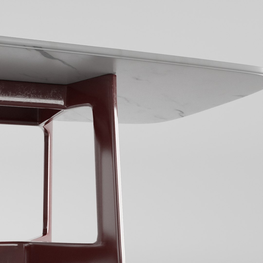 Table Red 3D Model - TurboSquid 1513623