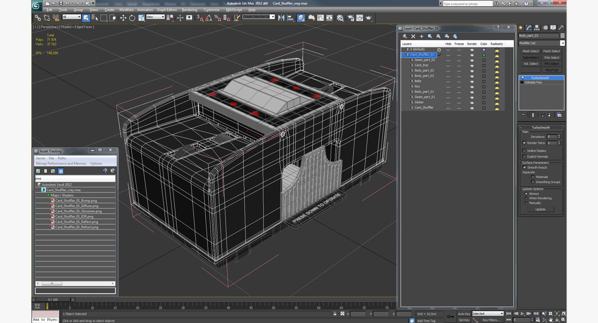 3D Card Shuffler - TurboSquid 1199611