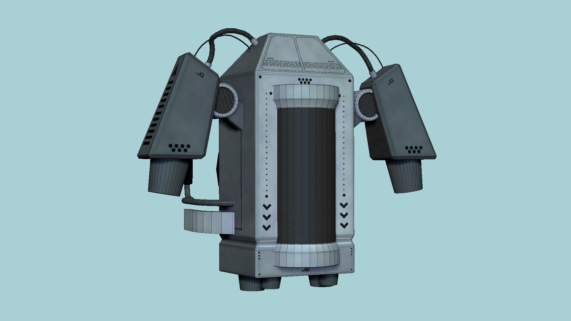 3D Jetpack G06 Chrome - SciFi Character Design - TurboSquid 1965718