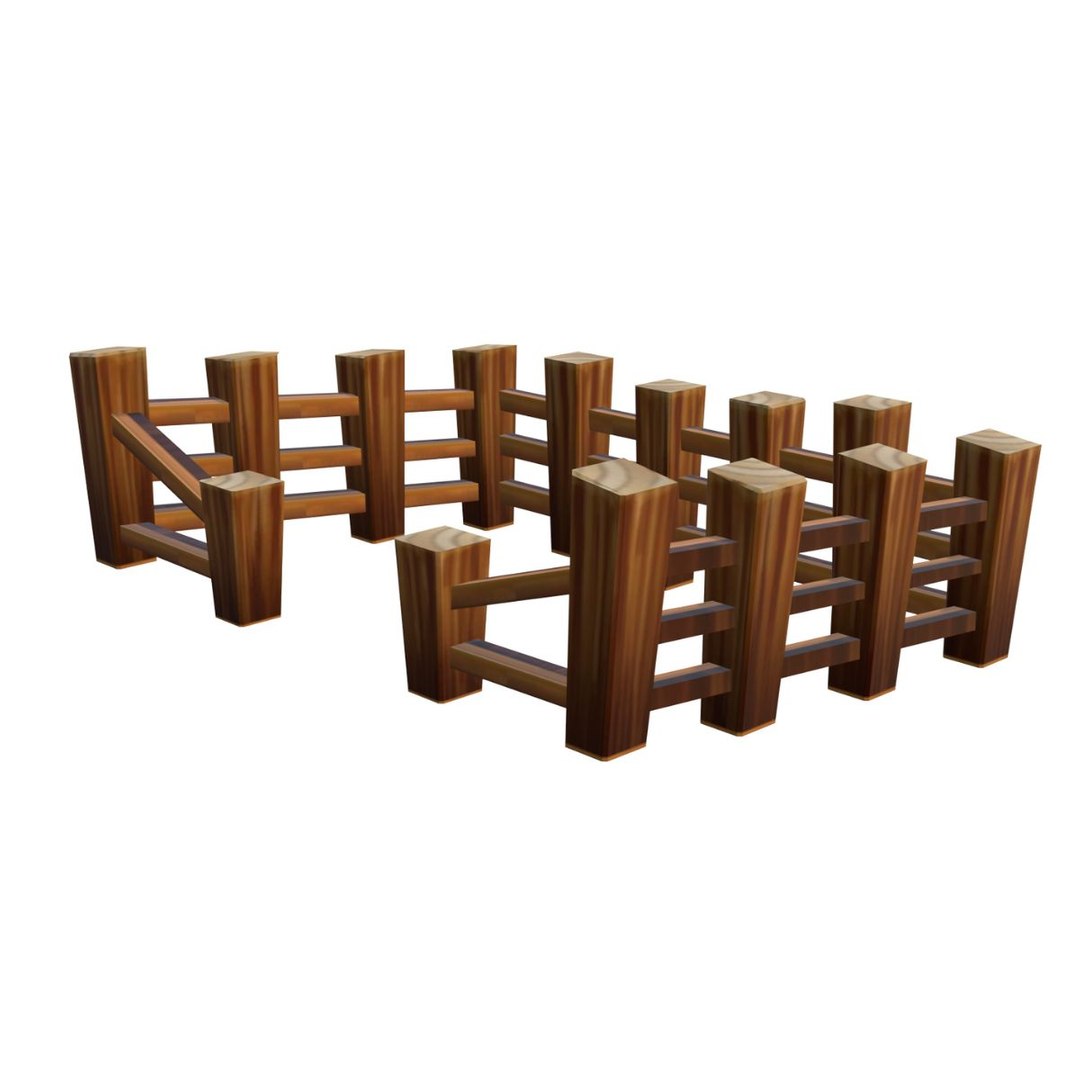 Wooden Fence 3D Model 3D Model - TurboSquid 2301121