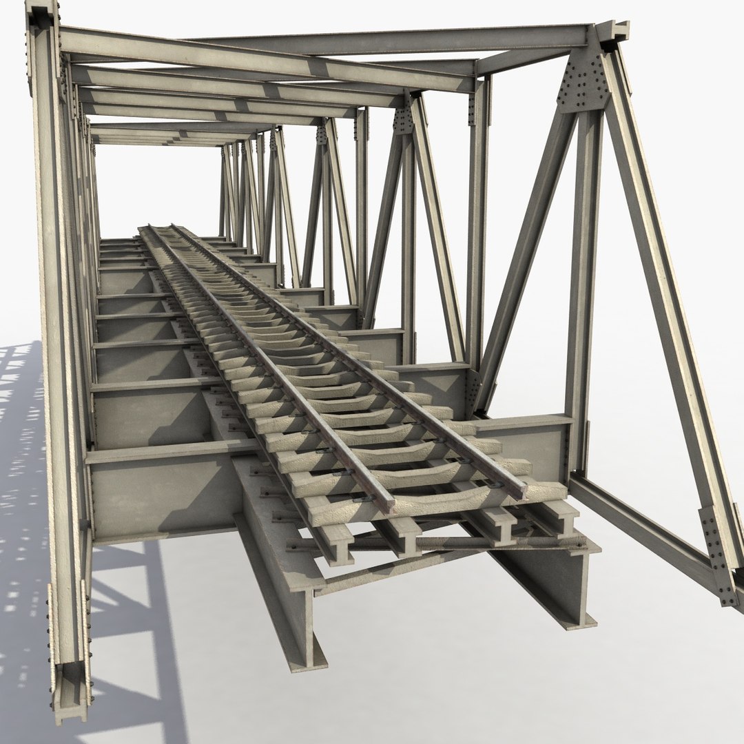 Modeled Railway Bridge 3d Model