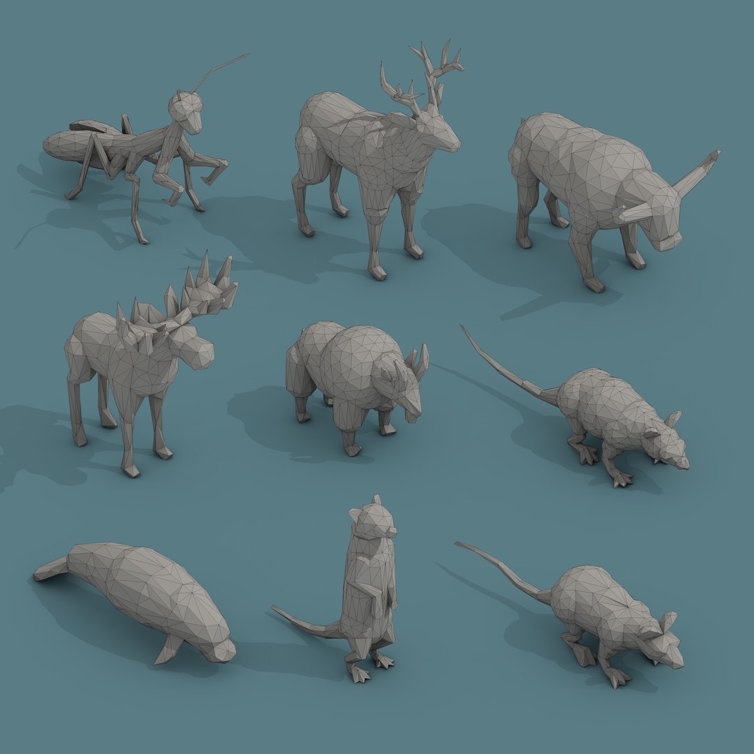 Low Poly 3d Art Animals Isometric Icon Mega Pack 3D Model - TurboSquid ...