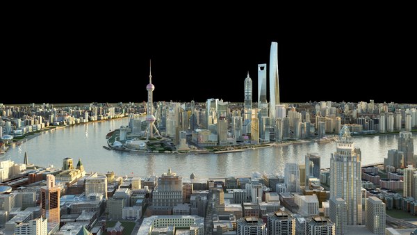 3D модель Shanghai city - TurboSquid 2030030
