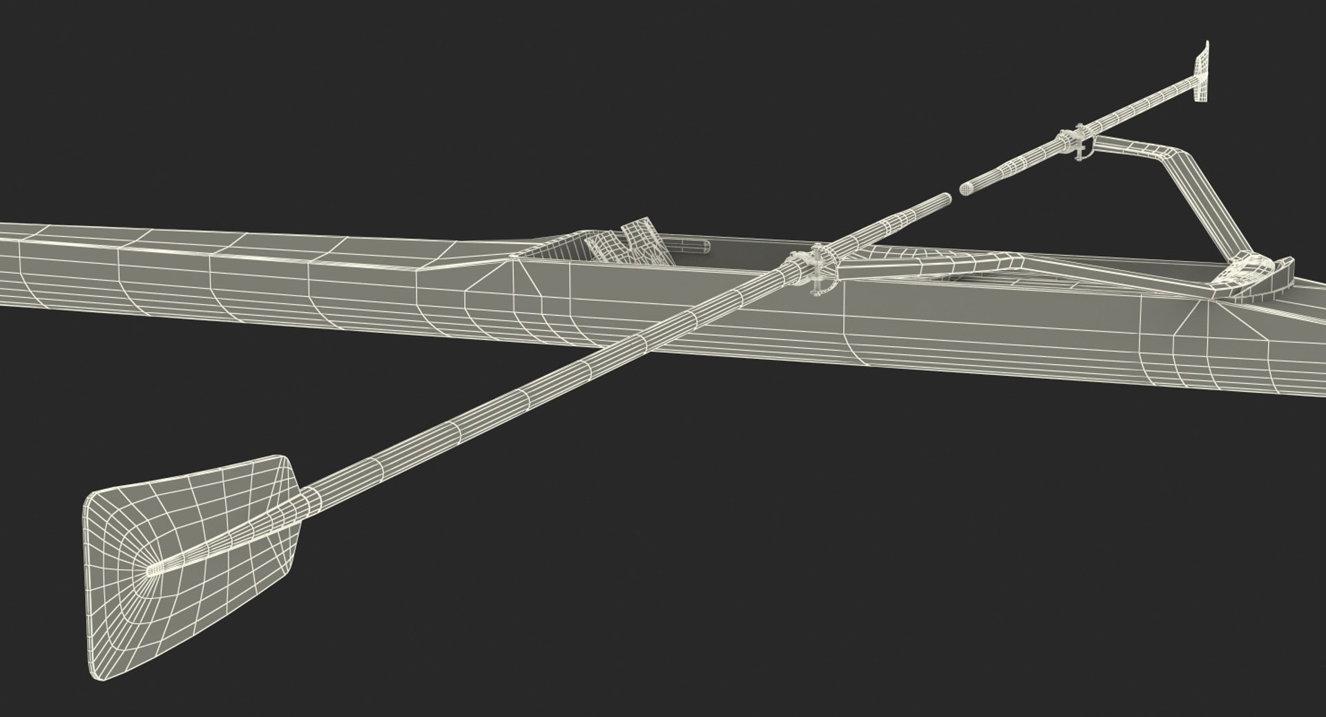3D model single scull rowing boat - TurboSquid 1387635