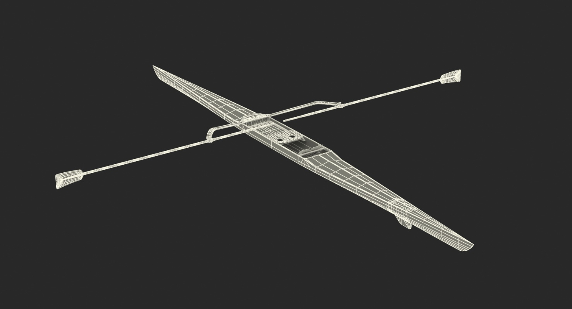3D Model Single Scull Rowing Boat - TurboSquid 1387635