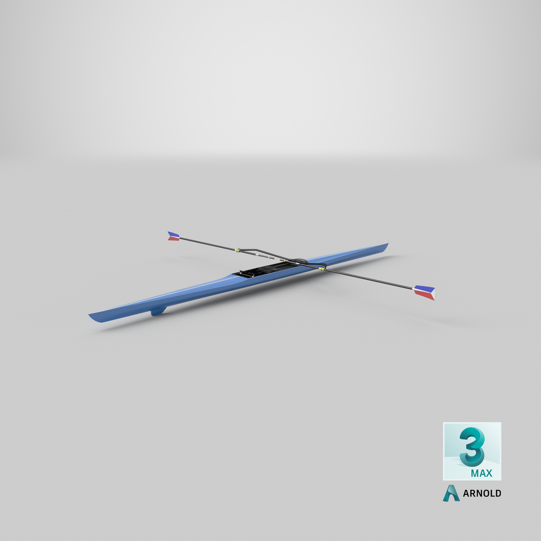 3D model single scull rowing boat - TurboSquid 1387635
