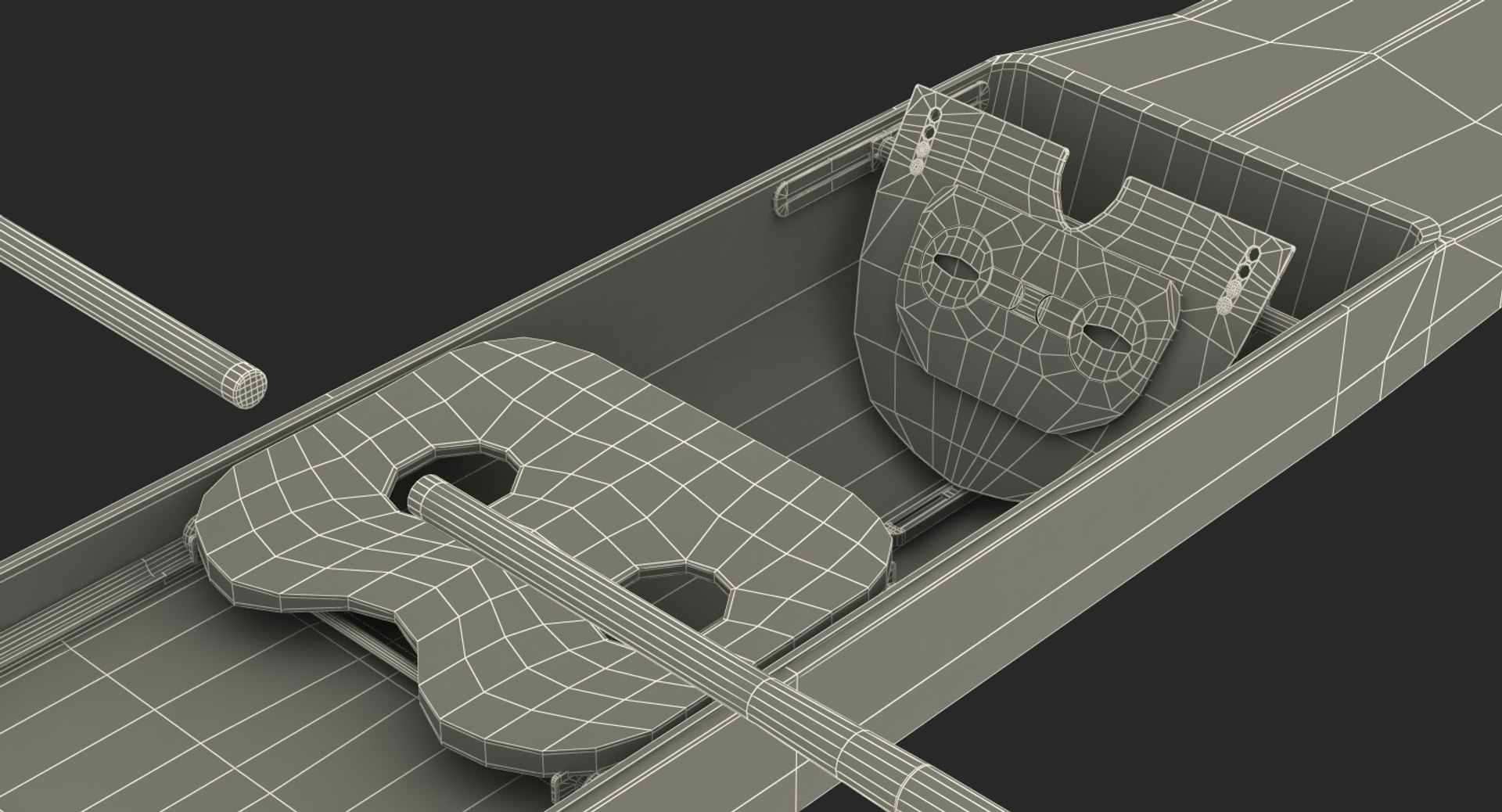 3D model single scull rowing boat - TurboSquid 1387635