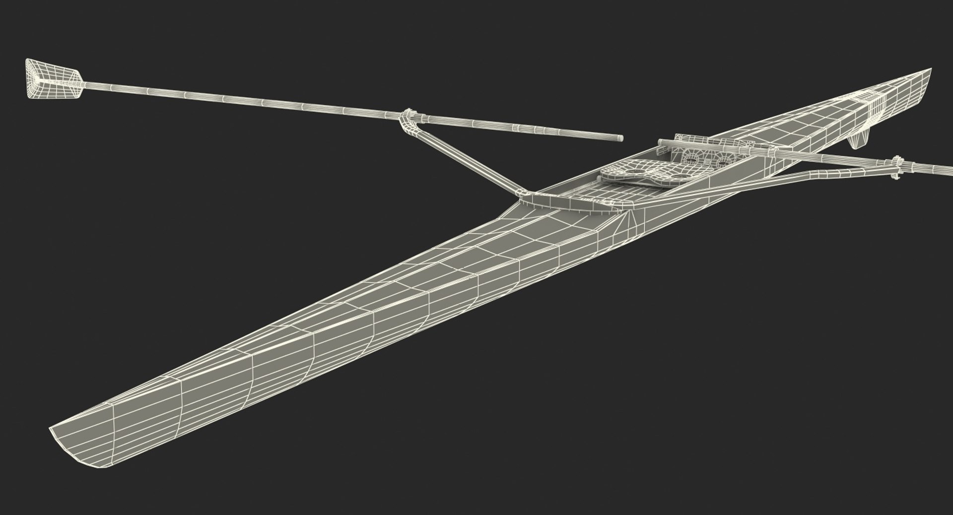 3D model single scull rowing boat - TurboSquid 1387635