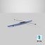 3D Model Single Scull Rowing Boat - TurboSquid 1387635