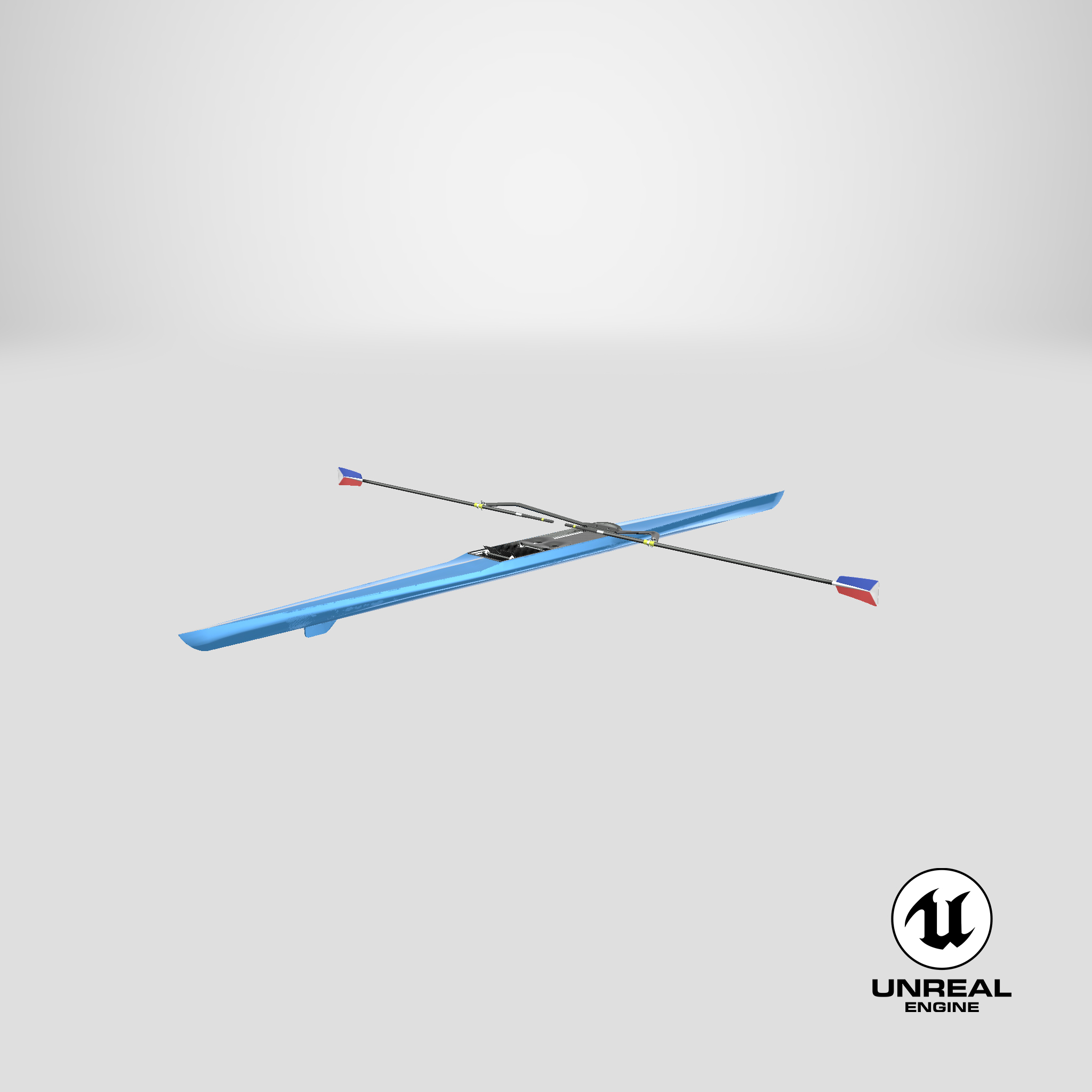 3D model single scull rowing boat - TurboSquid 1387635