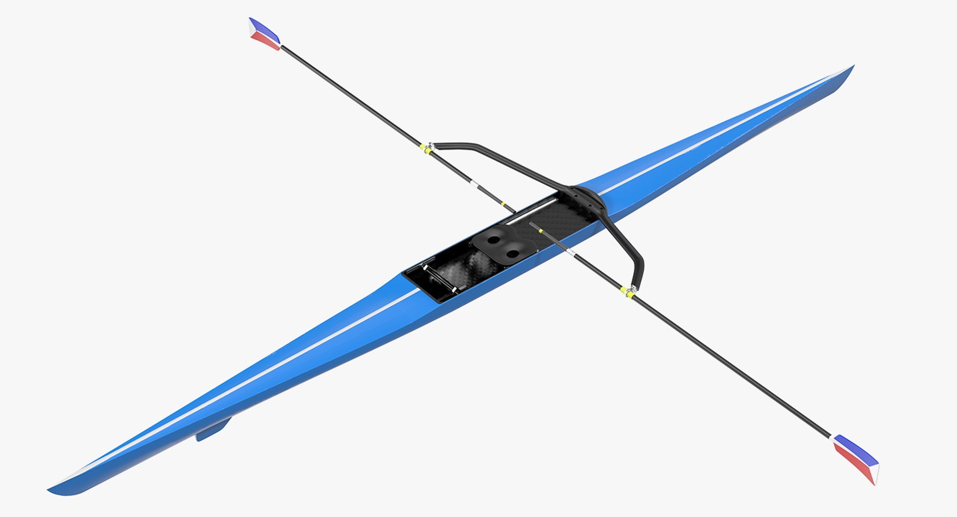 3D Model Single Scull Rowing Boat - TurboSquid 1387635