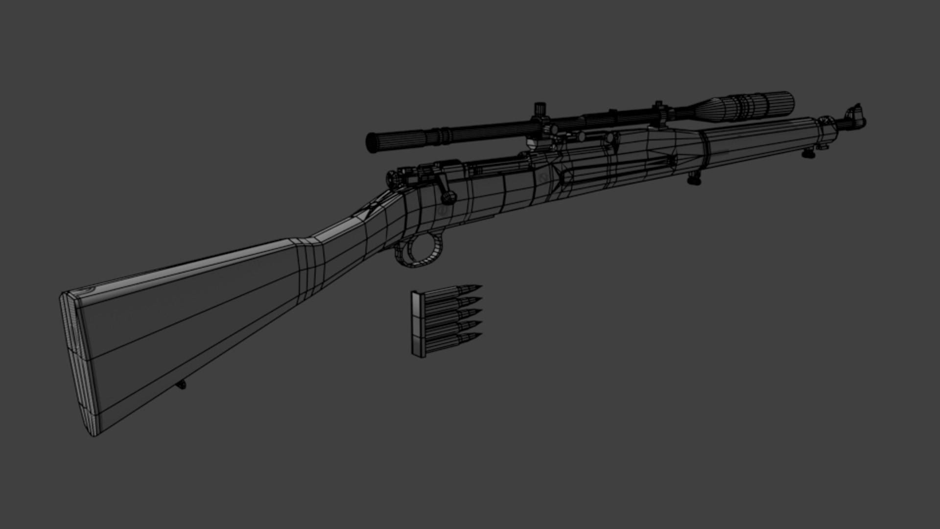 3D M1903 Springfield Rifle Polys Model - TurboSquid 1214184