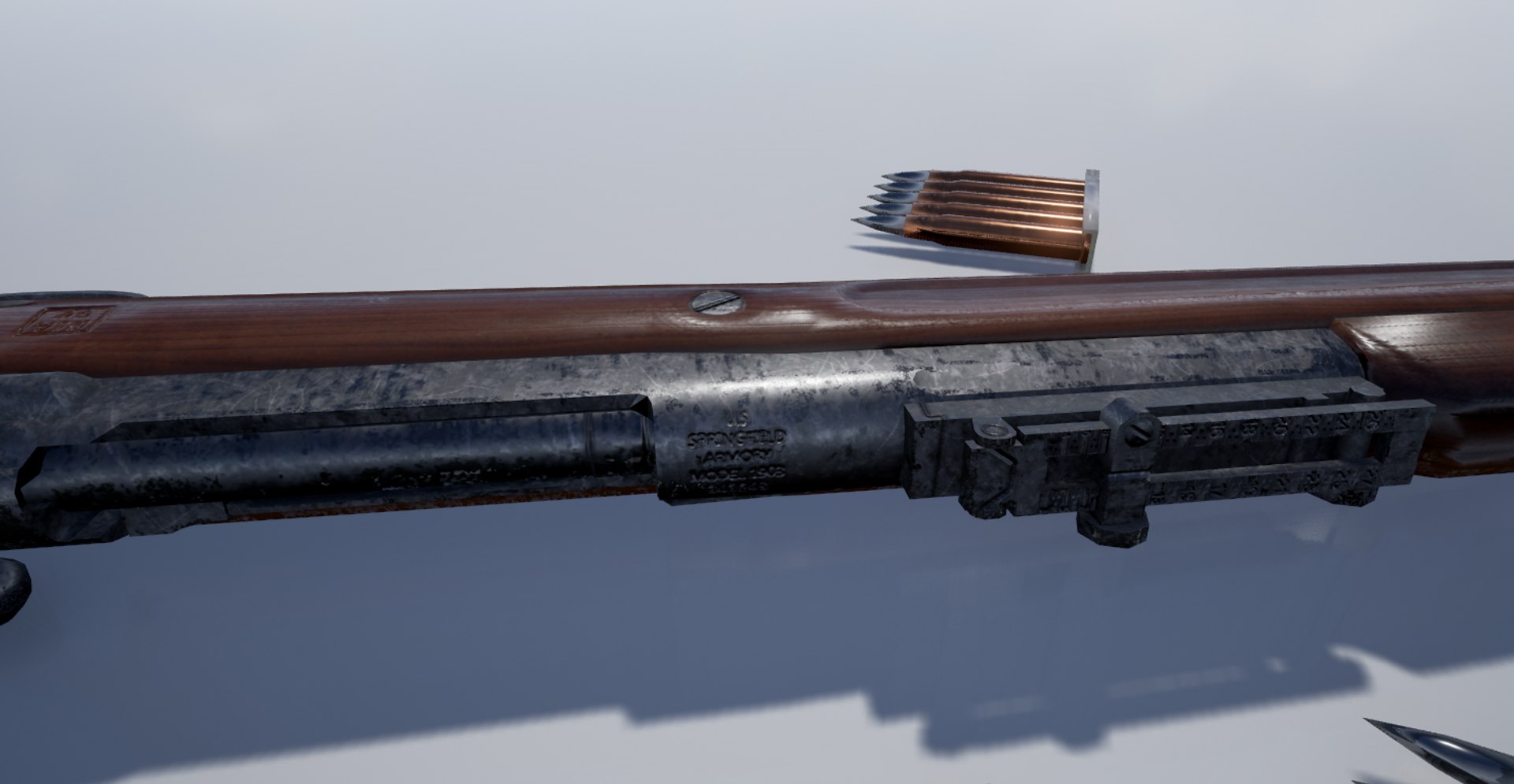3D M1903 Springfield Rifle Polys Model - TurboSquid 1214184