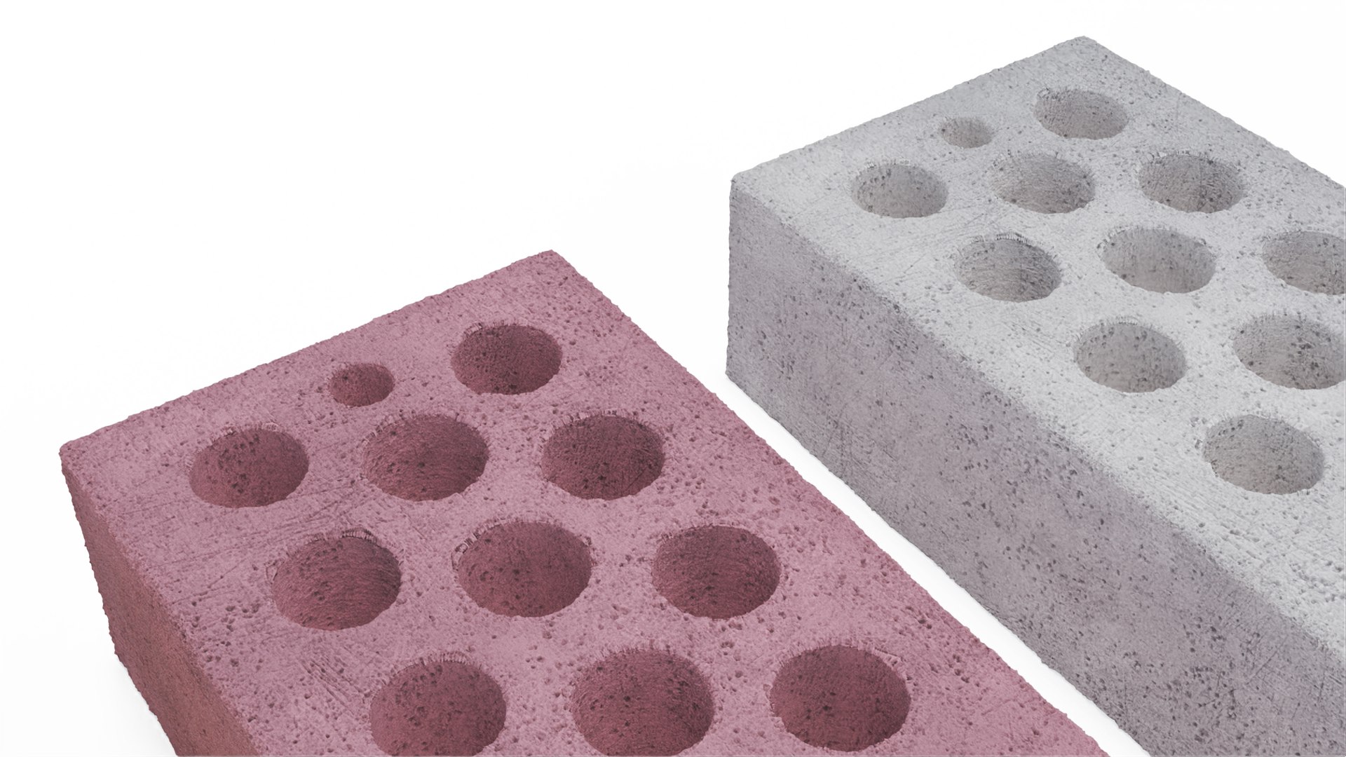 Perforated Sand Lime Bricks Set 3D Model - TurboSquid 2146043