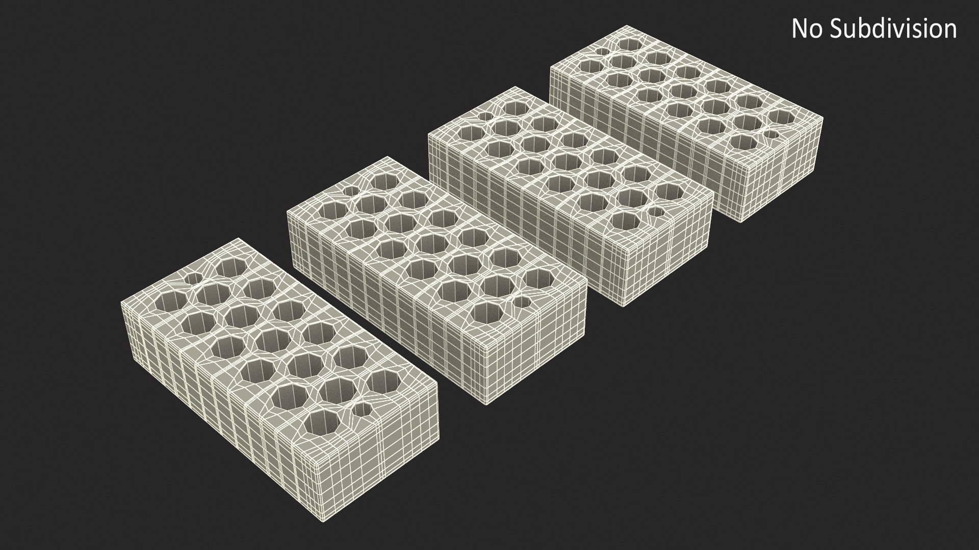 Perforated Sand Lime Bricks Set 3D Model - TurboSquid 2146043