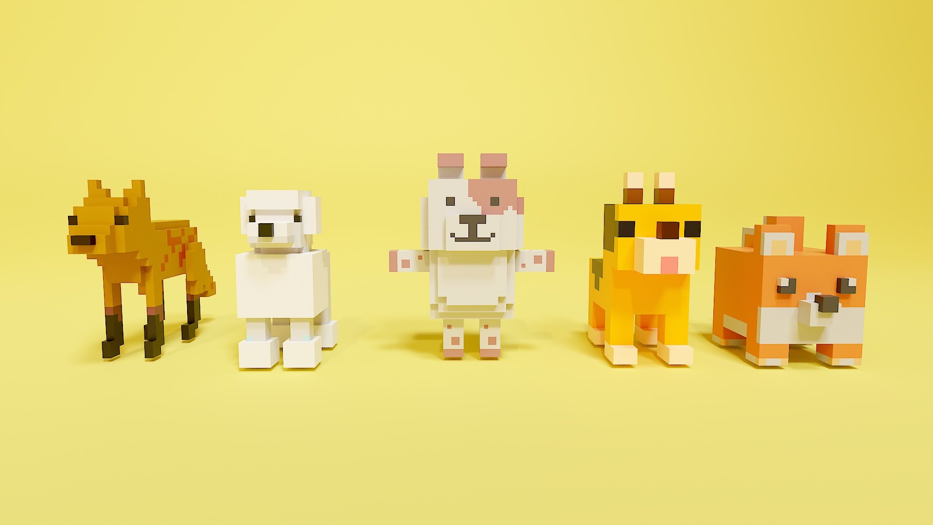 Dog Voxel Art Pack 3d Model 3D Model - TurboSquid 2182637