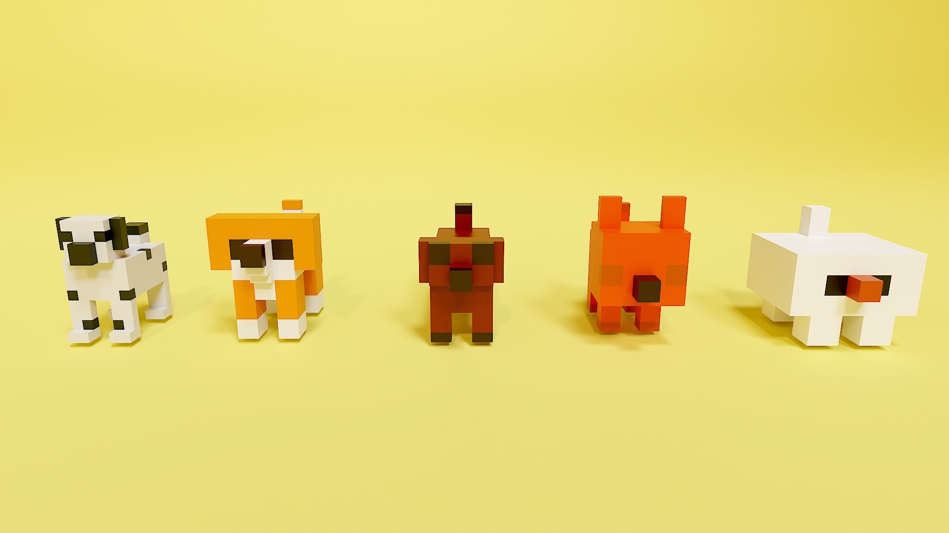 Dog Voxel Art Pack 3d Model 3D Model - TurboSquid 2182637