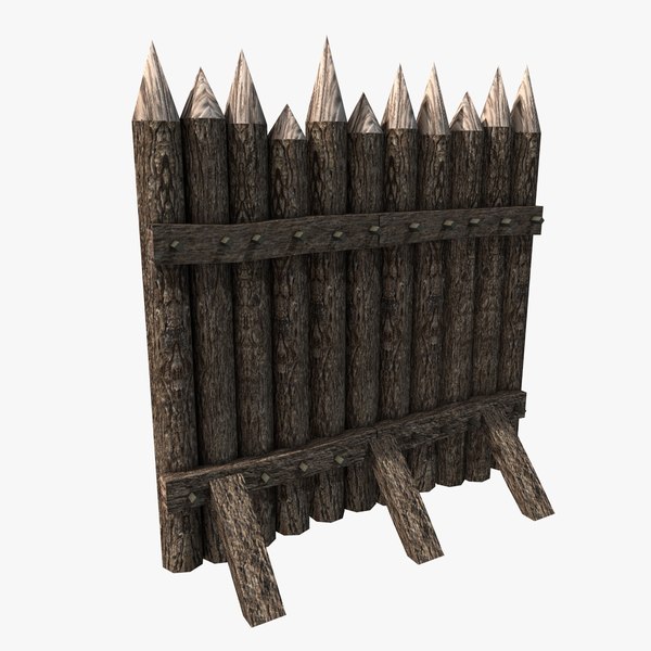 Wooden palisade kit 3D model - TurboSquid 1342631