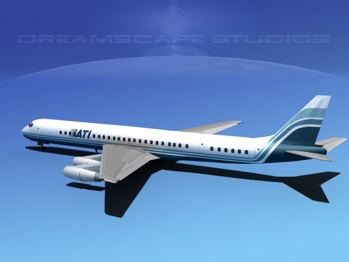 3d Douglas Dc-8 Model