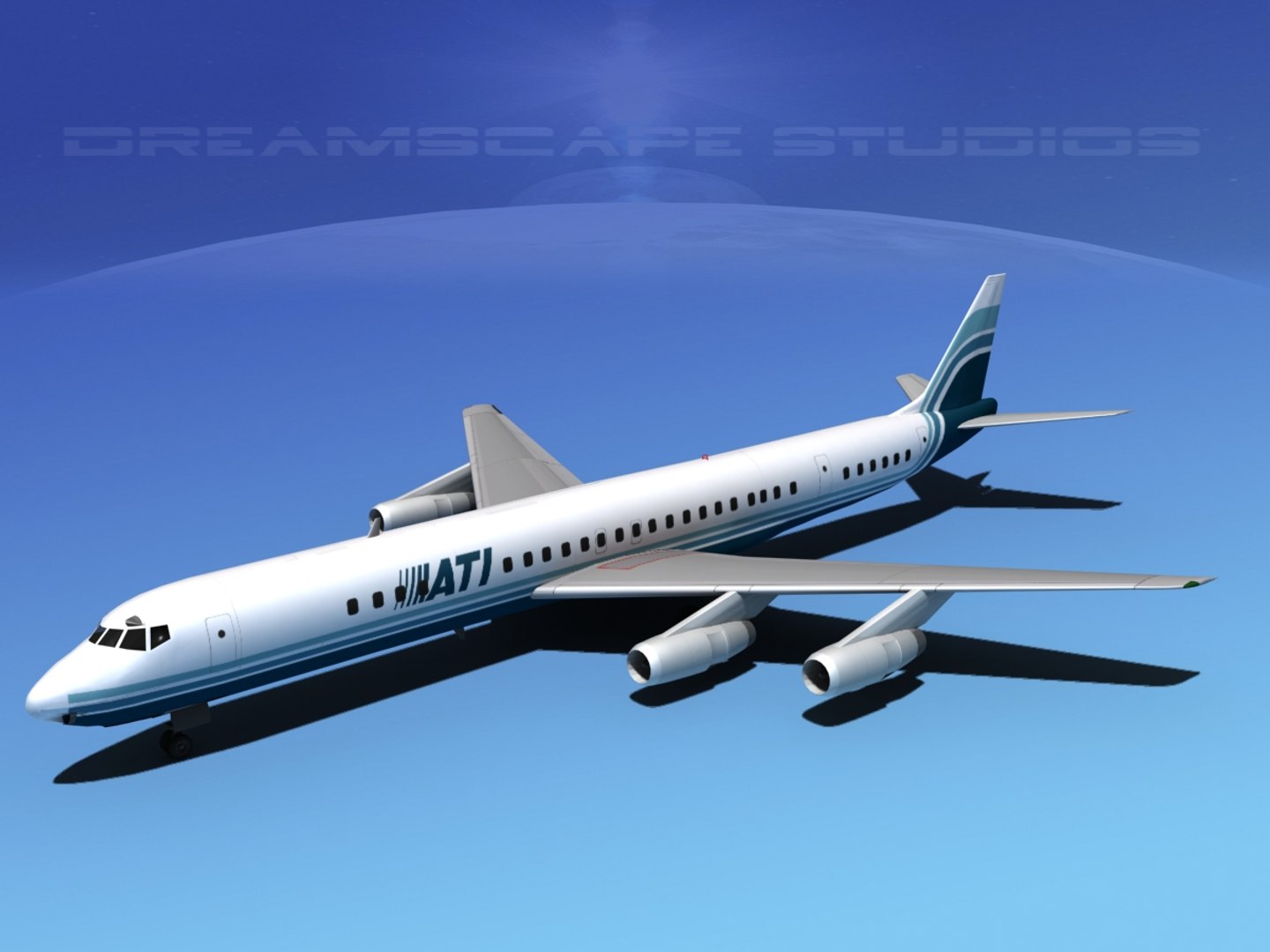 3d Douglas Dc-8 Model