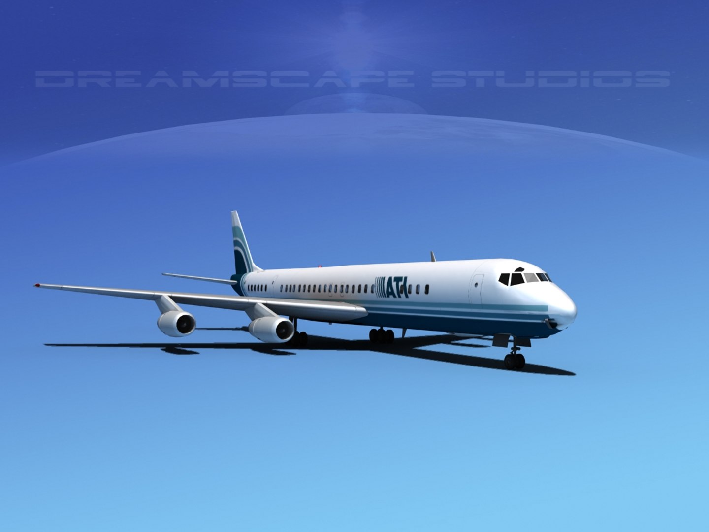 3d Douglas Dc-8 Model