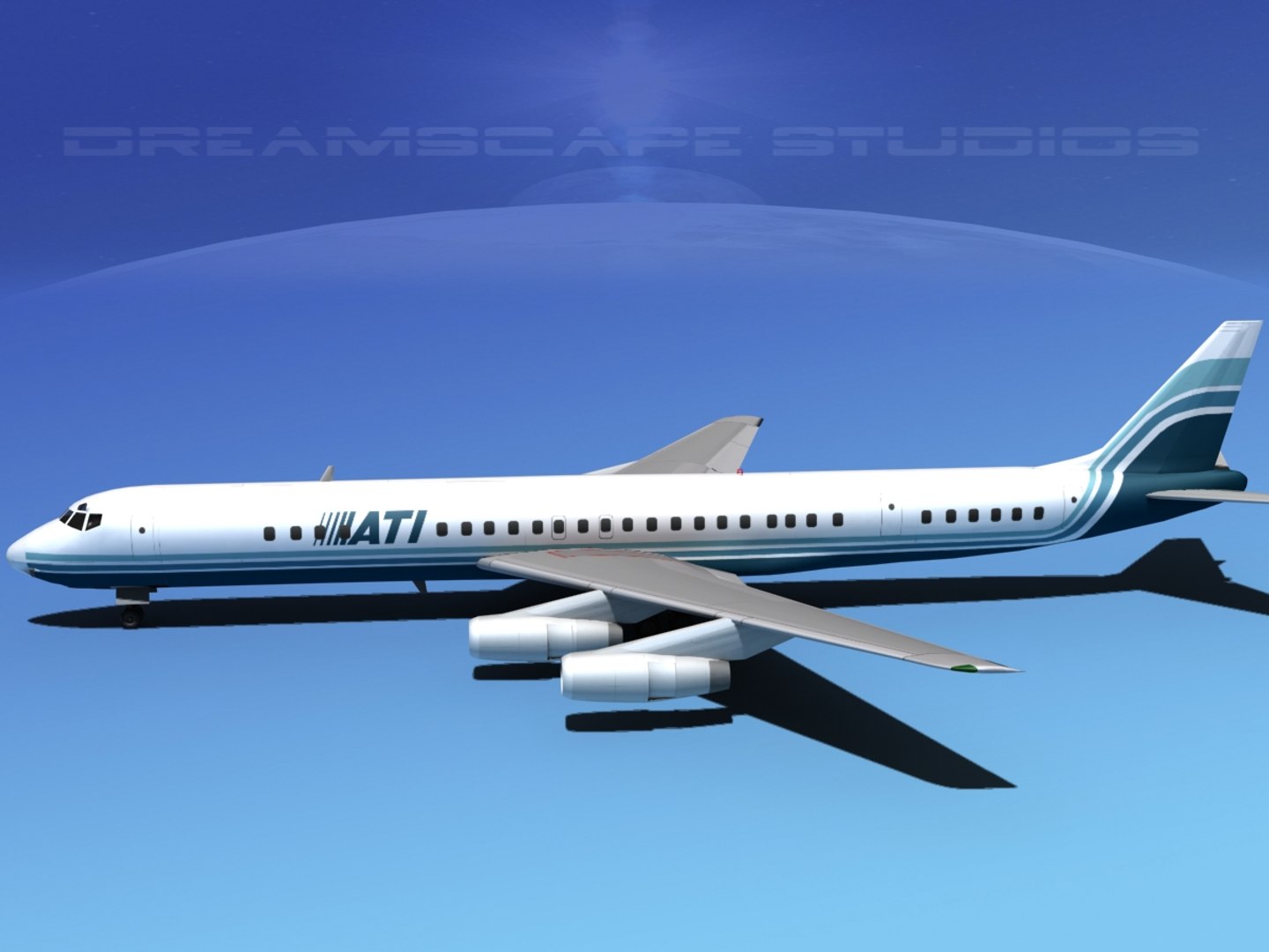 3d Douglas Dc-8 Model