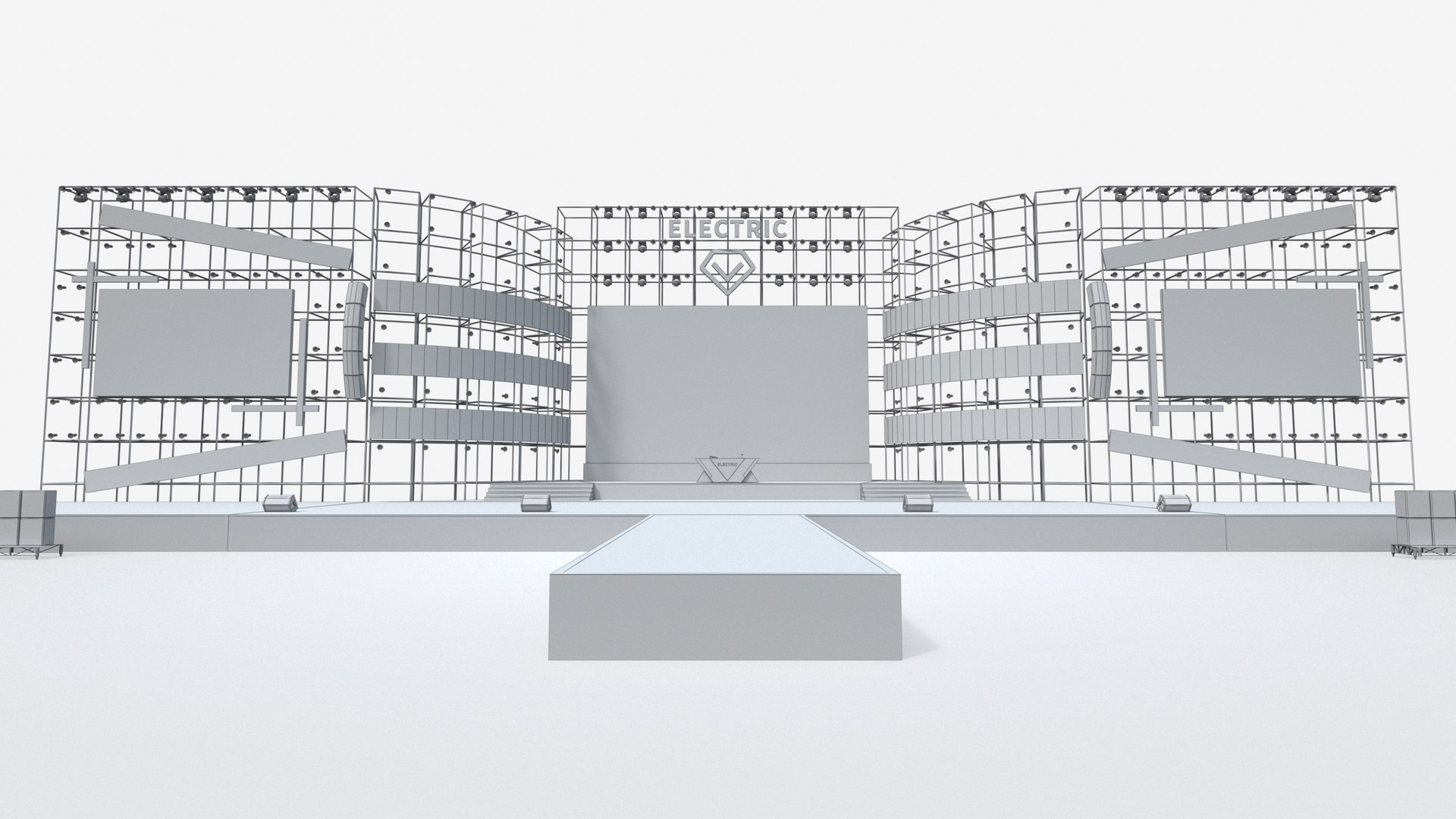 Large Scale Concert DJ Stage 3D Model - TurboSquid 2392574