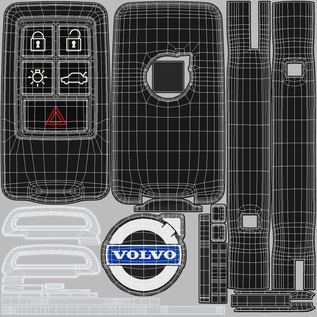 3D Car Key 01 Volvo Model - TurboSquid 1975702
