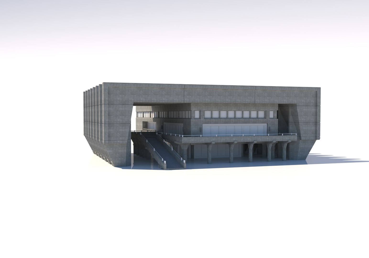 3D Model Brutalist - TurboSquid 2130236