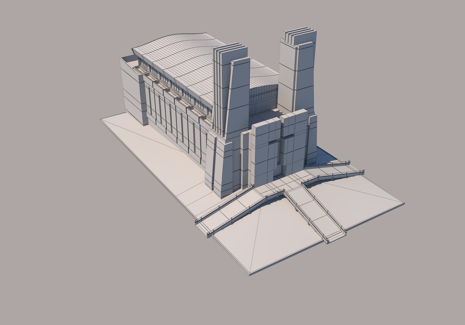 3D Model Brutalist - TurboSquid 2130236