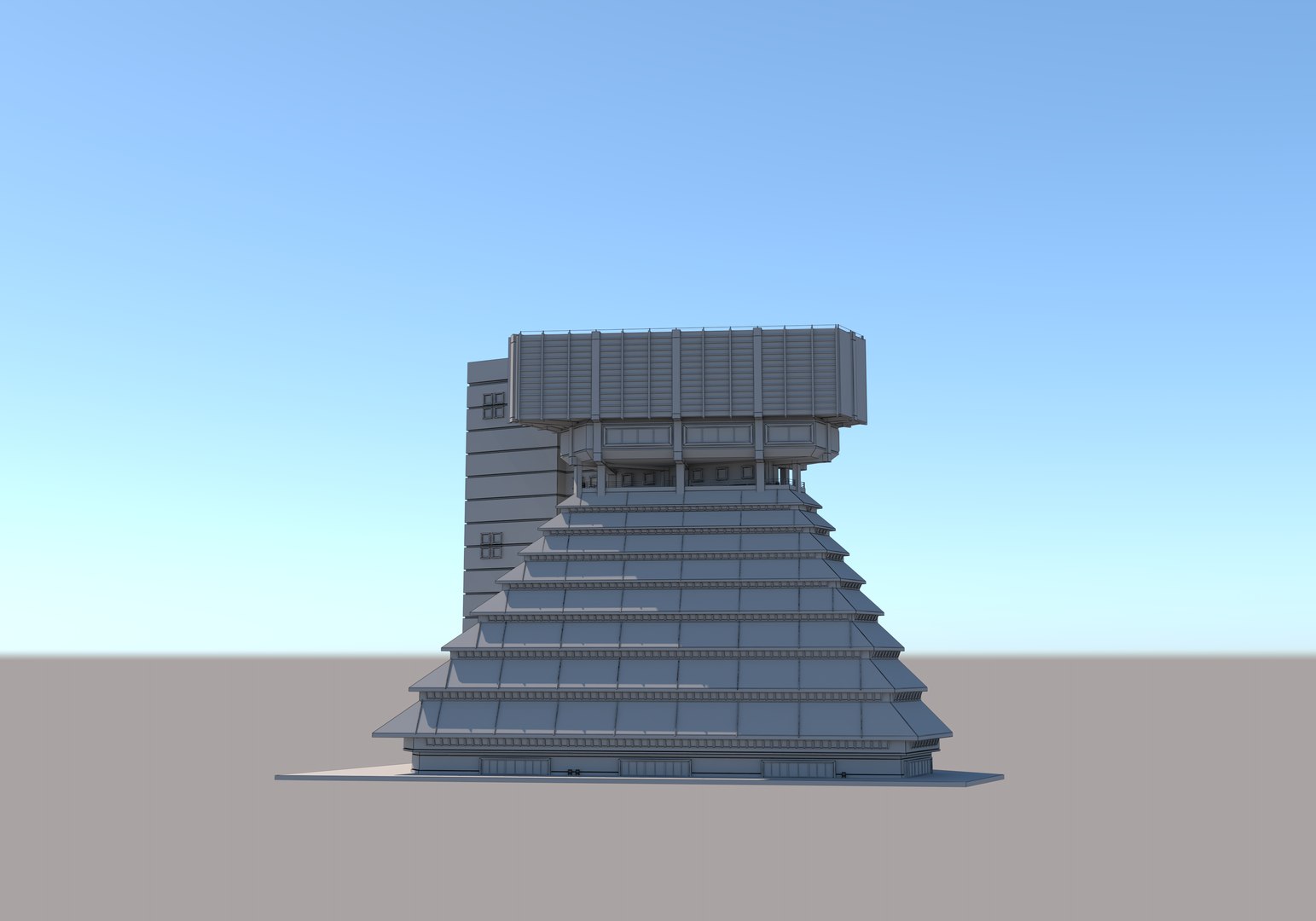 3D Model Brutalist - TurboSquid 2130236