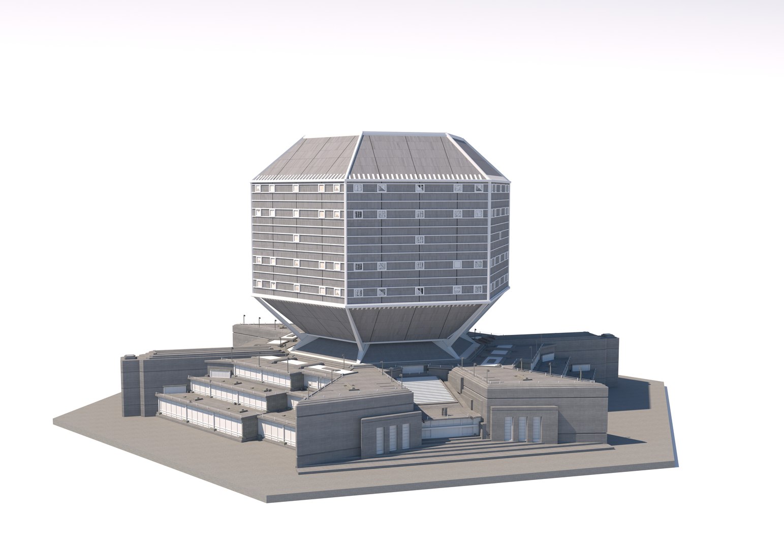 3D Model Brutalist - TurboSquid 2130236
