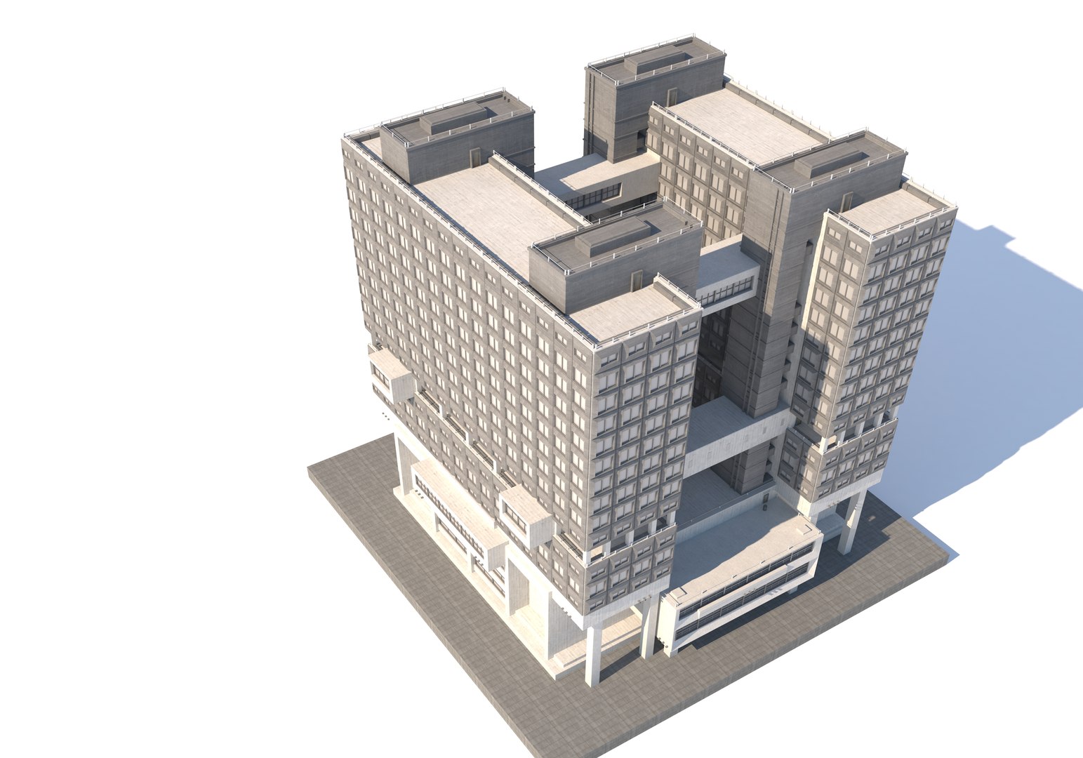 3D Model Brutalist - TurboSquid 2130236