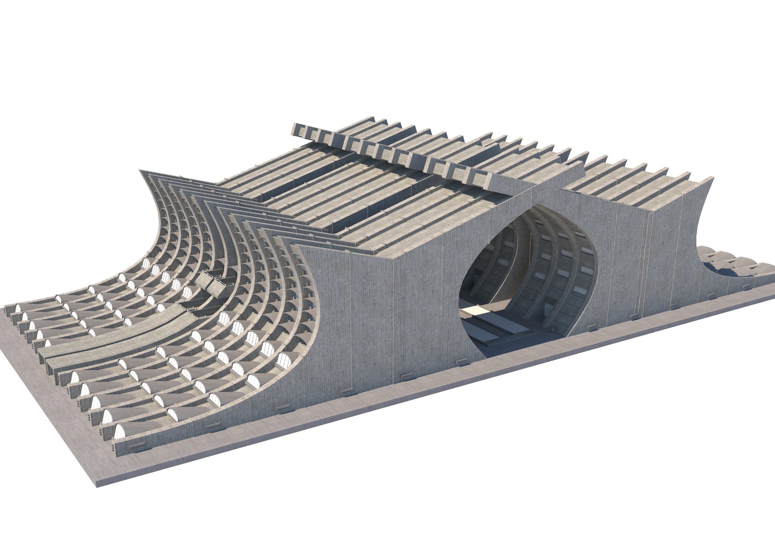 3D Model Brutalist - TurboSquid 2130236