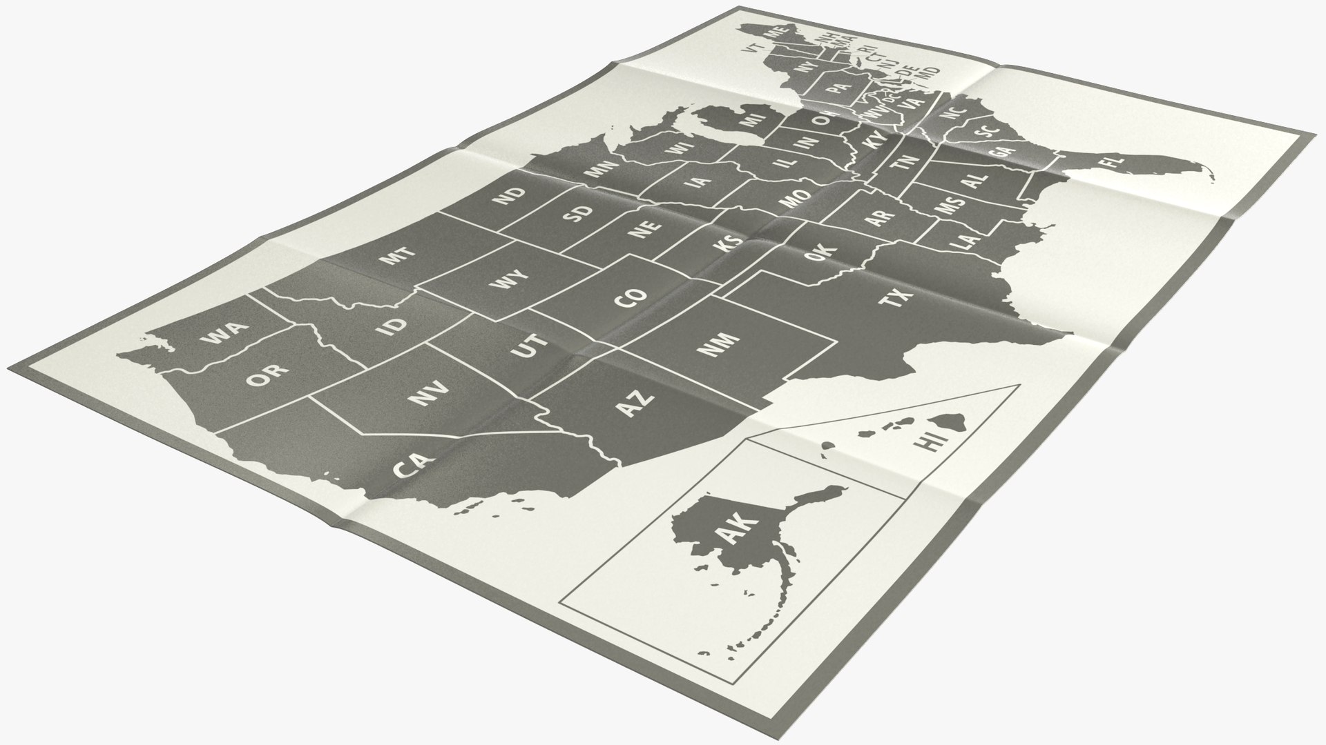 Usa states 3D model - TurboSquid 1665229