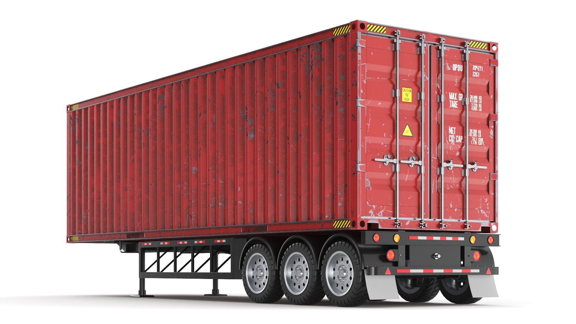 Two Detailed Trailers Trucks 3D Model - TurboSquid 2227630