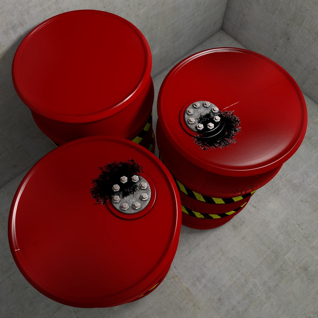 editable metal barrel c4d