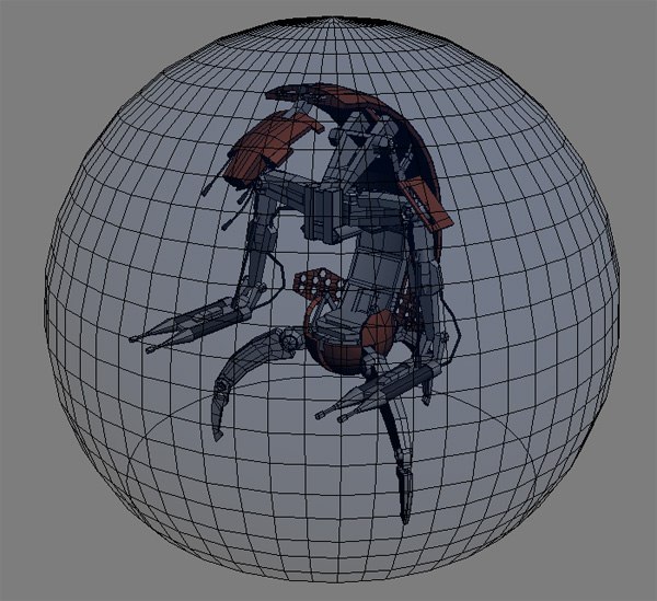 3d model droideka star wars