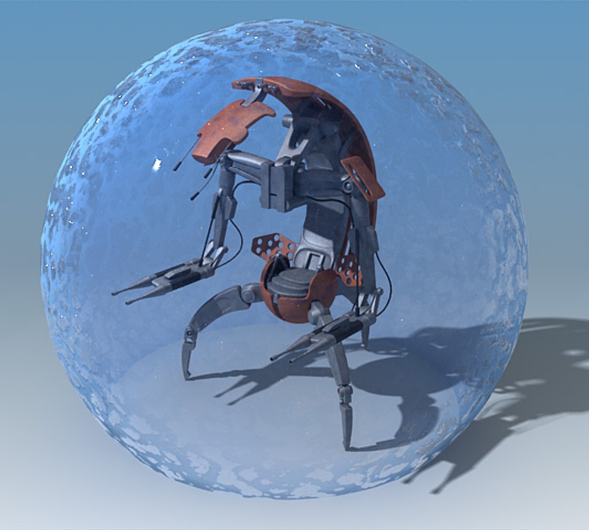3d model droideka star wars