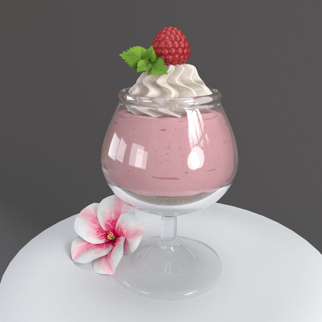 Raspberry Dessert 3D Model - TurboSquid 2022025