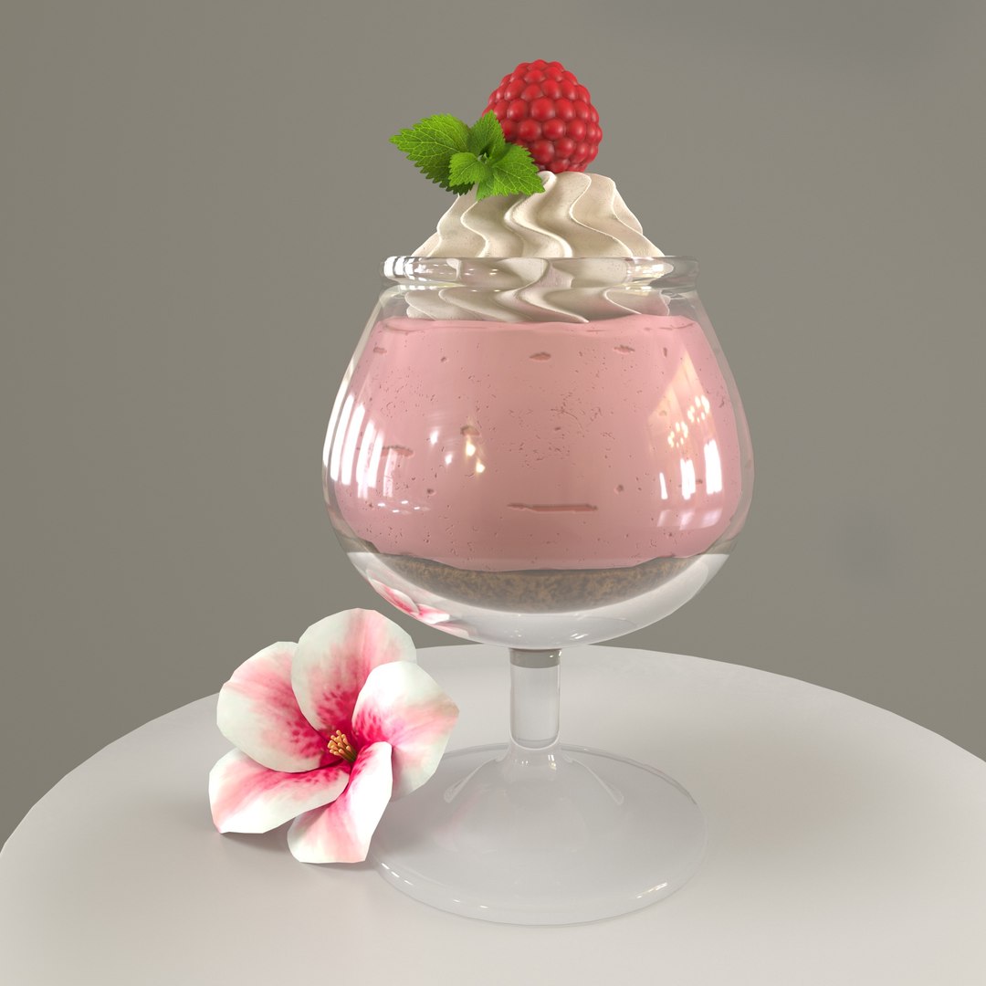 Raspberry Dessert 3D Model - TurboSquid 2022025