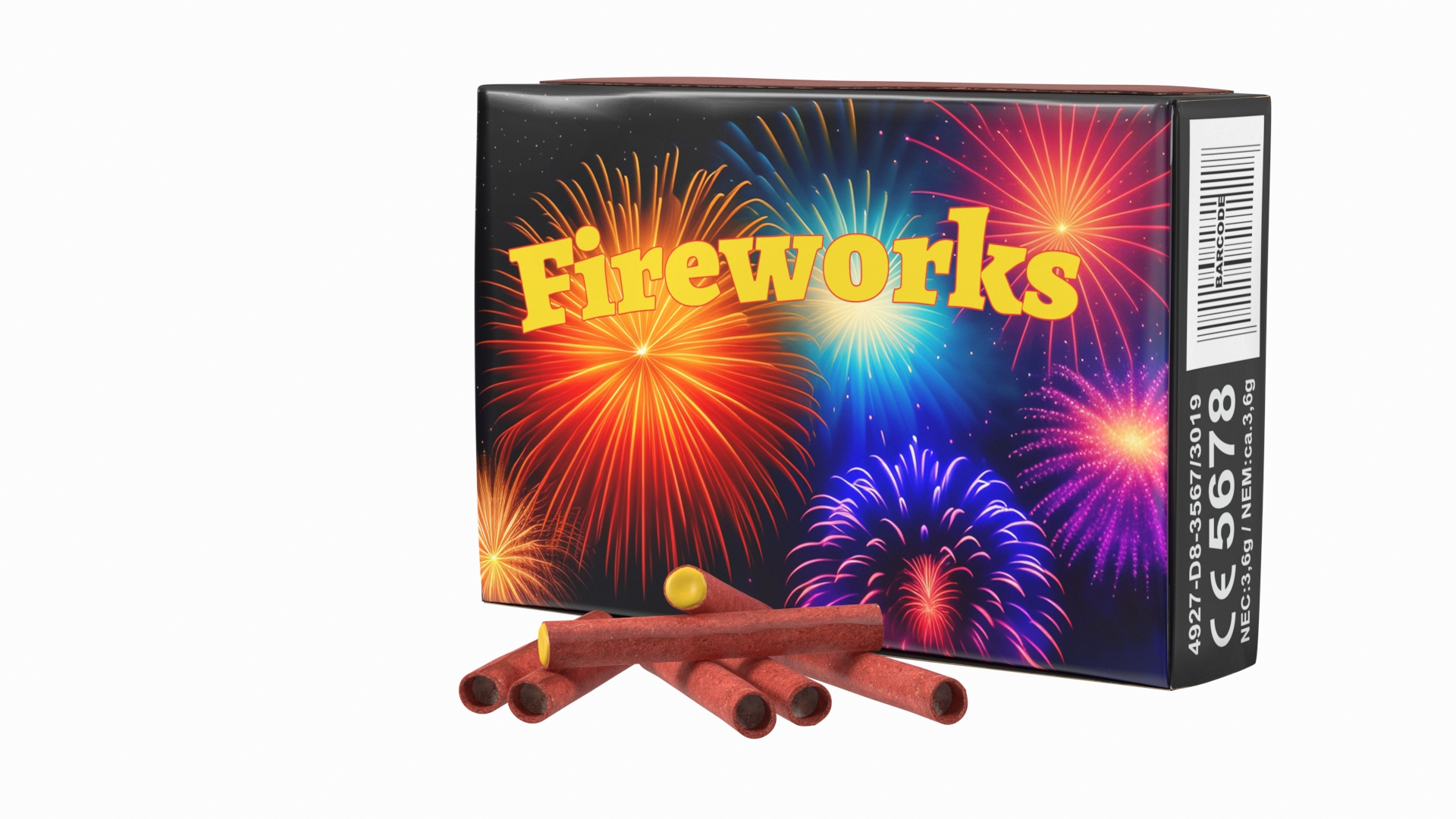 Firecrackers Box Mockup 3D Model - TurboSquid 2197324