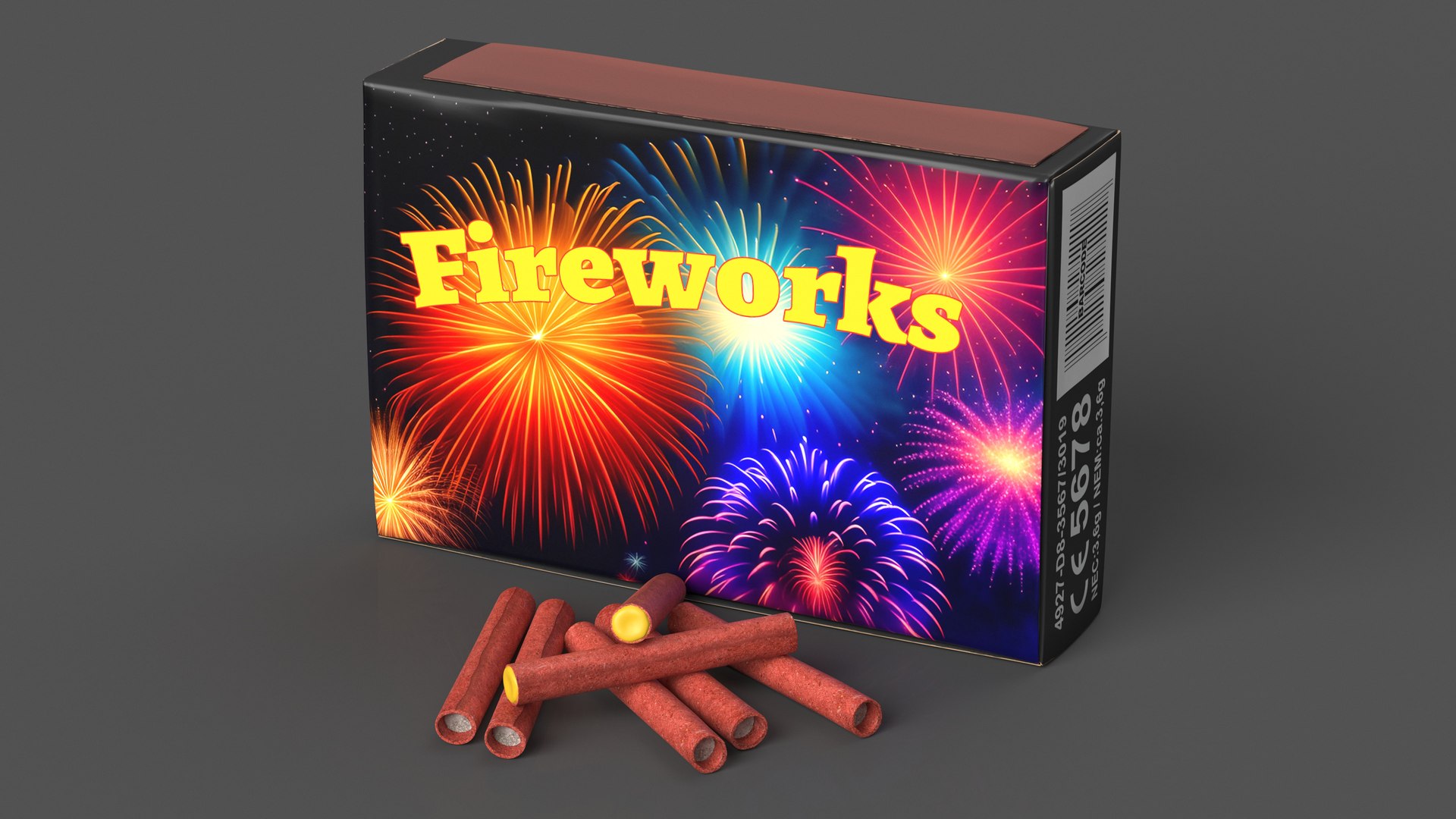 Firecrackers Box Mockup 3D Model - TurboSquid 2197324