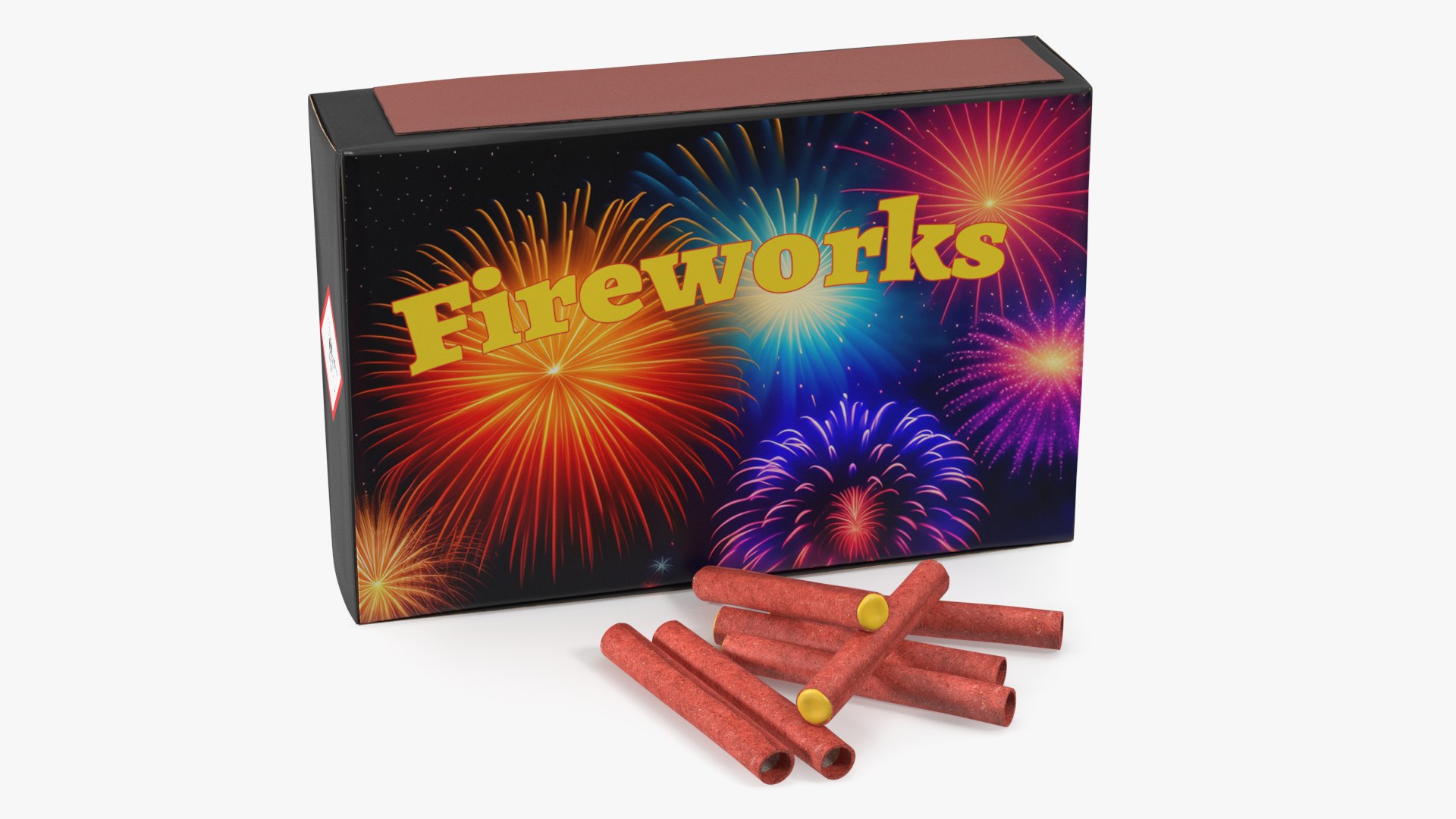 Firecrackers Box Mockup 3D Model - TurboSquid 2197324