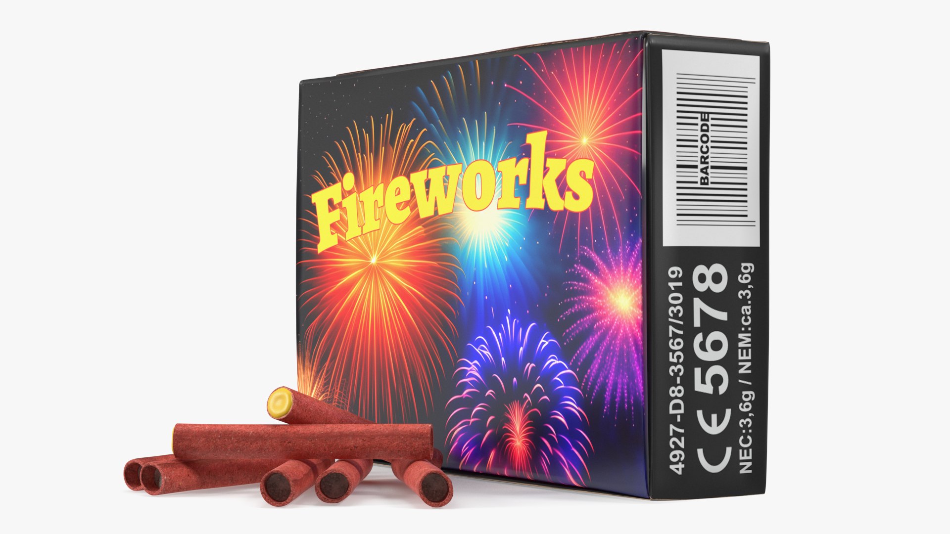 Firecrackers Box Mockup 3D Model - TurboSquid 2197324