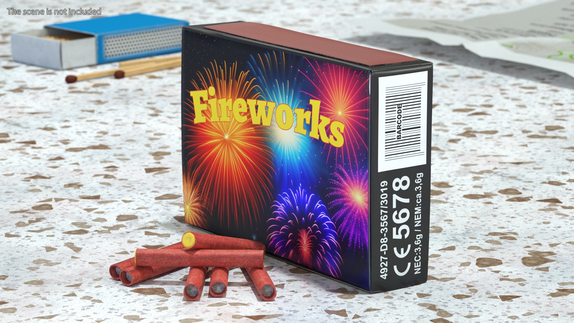 Firecrackers Box Mockup 3D Model - TurboSquid 2197324