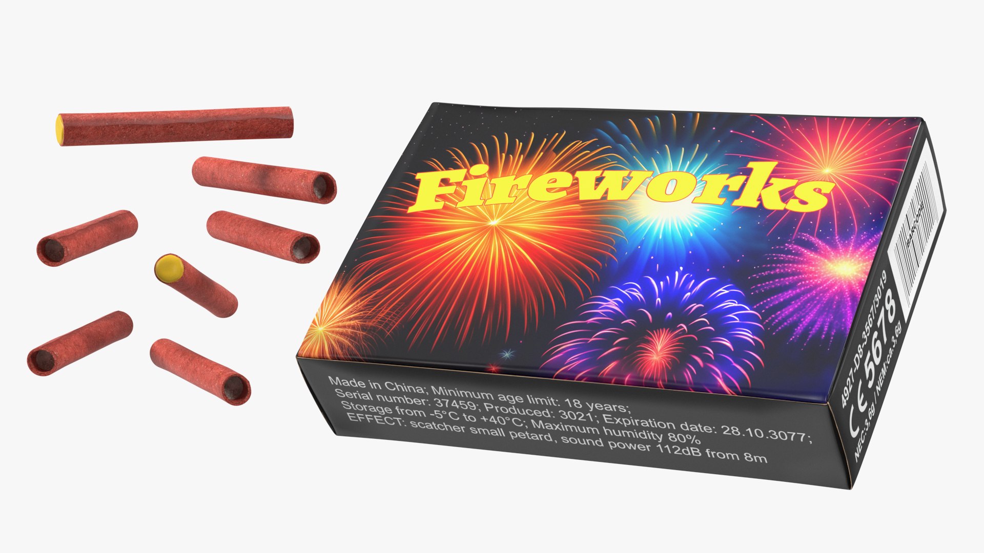 Firecrackers Box Mockup 3D Model - TurboSquid 2197324